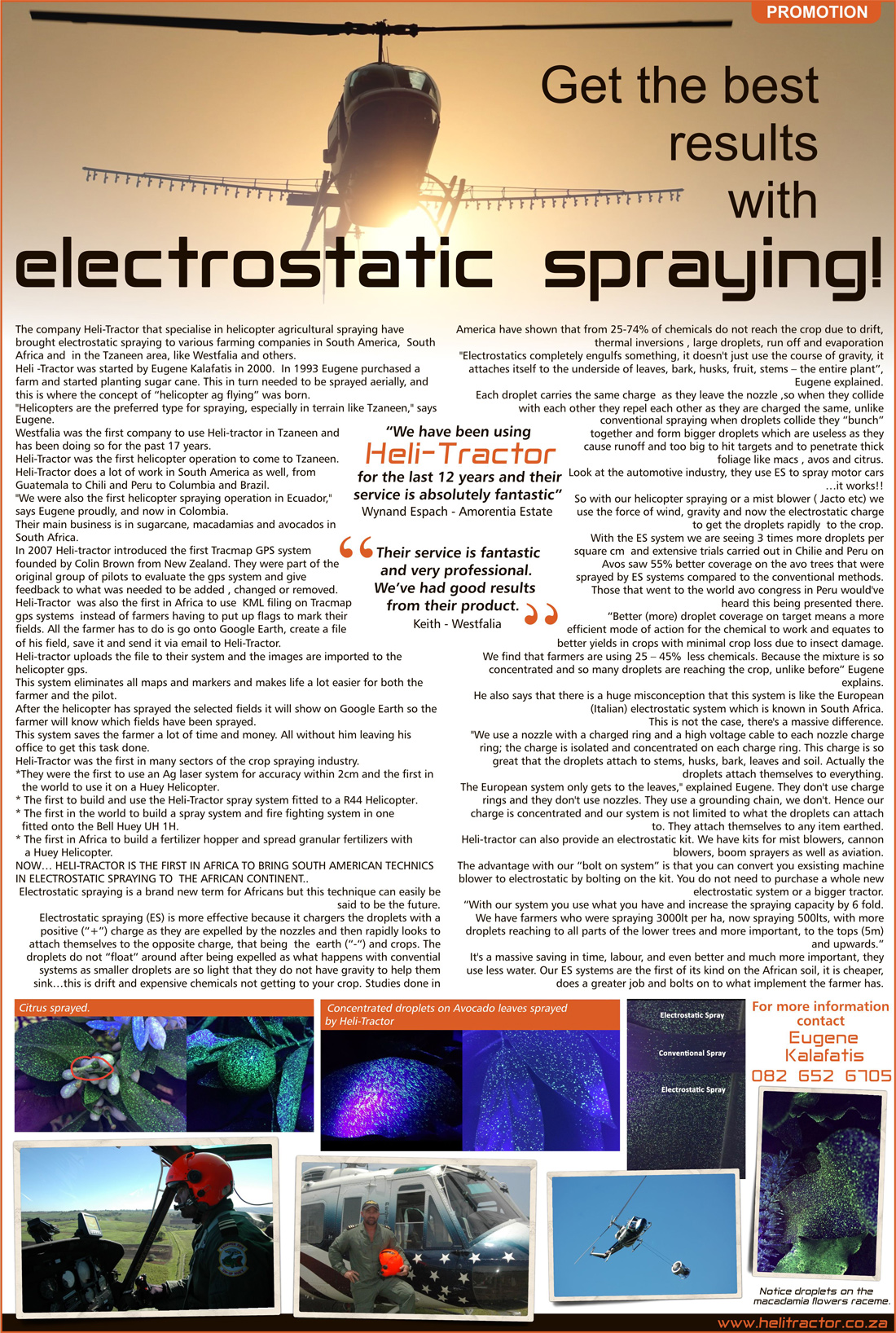 Article: Electrostatic Spraying – Helitractor